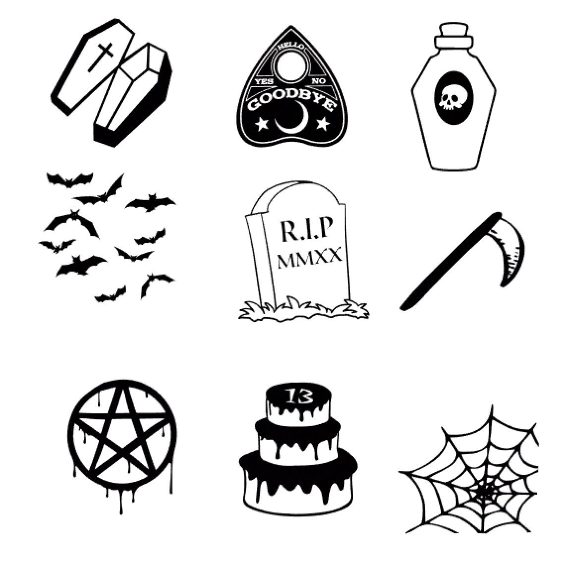 Inspired by Spooky Decal Stickers Halloween Laptop Stickers - Etsy