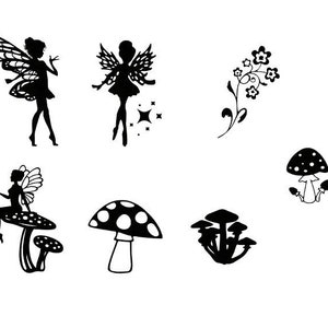 Inspired by Fairy and Mushroom Decal Stickers | Mushroom Laptop ...
