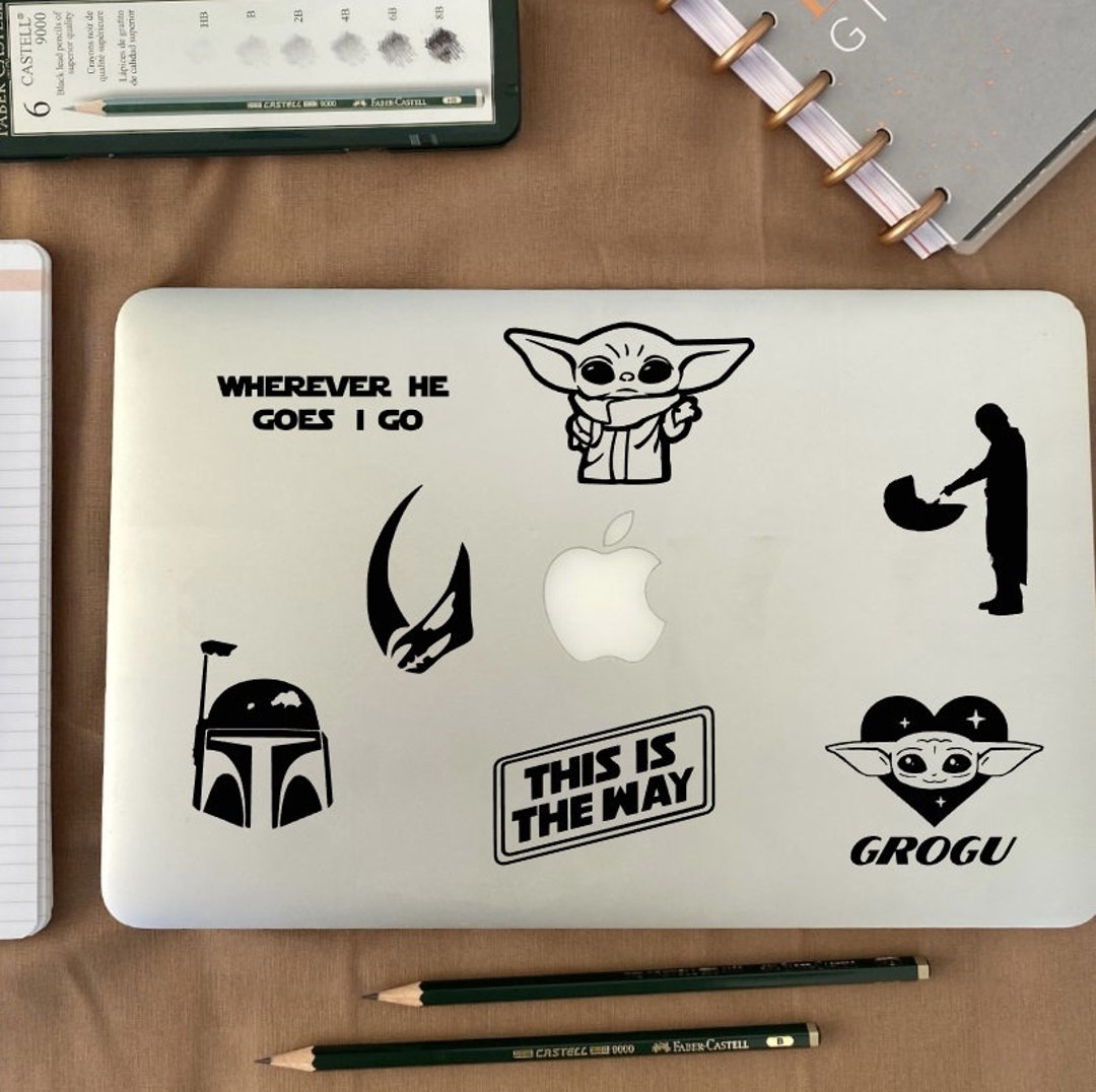 Inspired by the Mandalorian Decal Stickers | Mandalorian Laptop Decal ...