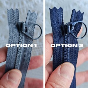 Set of 5 YKK 8" (20.3cm) #5 Zippers in Dark Navy or Light Denim Blue ...