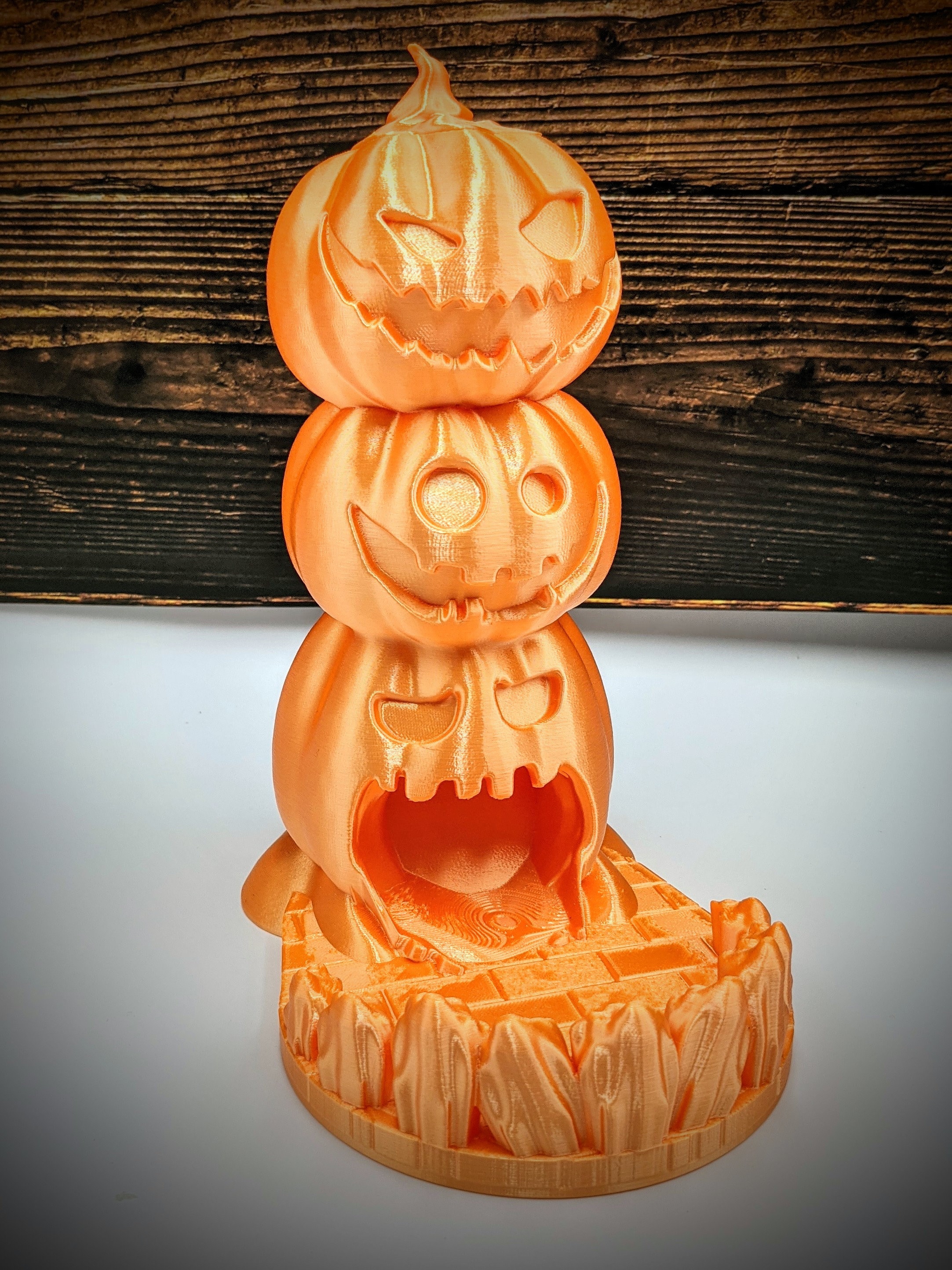 Jack-o'lantern Stack Halloween Pumpkin Dice Tower From - Etsy
