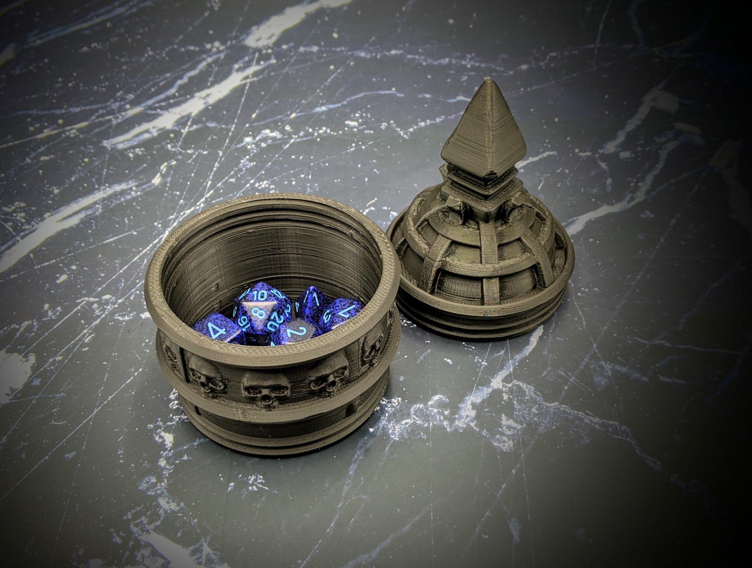 The Necromancer Dice Box With Lid Tabletop Dice Cup / - Etsy