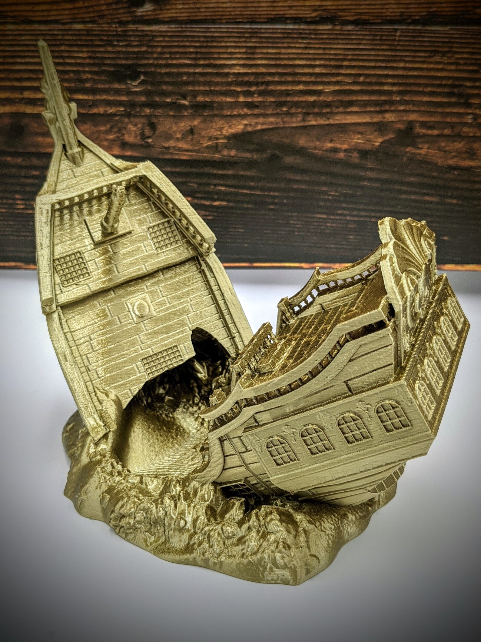 Wrecked Pirate Ship Dice Tower Shipwreck Dice Tower From - Etsy