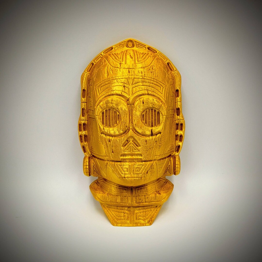 Space Opera Goldenrod Protocol Robot Polynesian-style Carved-statue ...