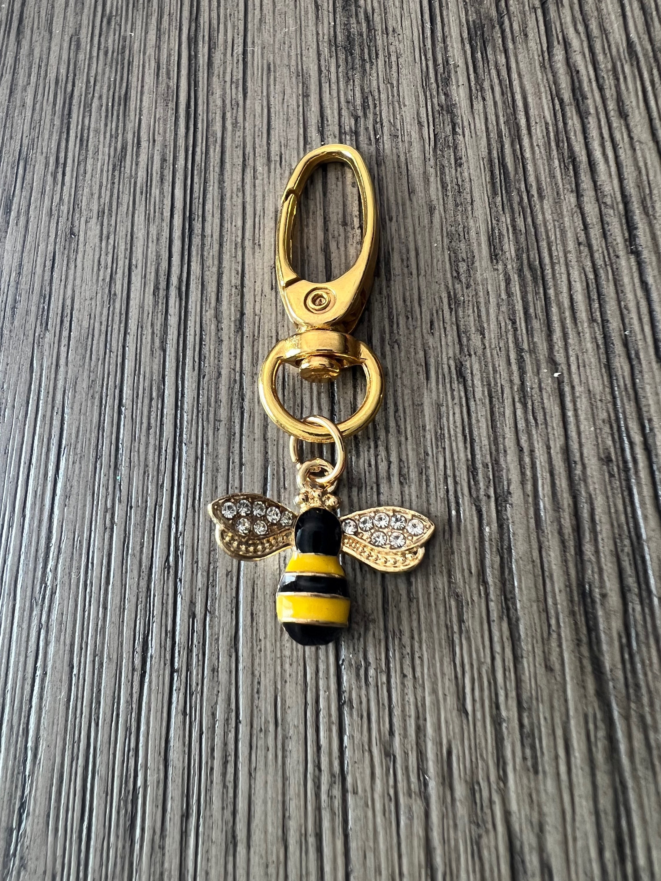 Bumble Bee Honeybee Keychain - Etsy