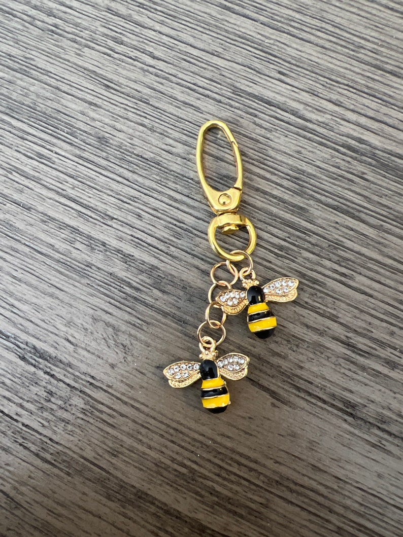 Bumblebee Keychain Double Bee - Etsy