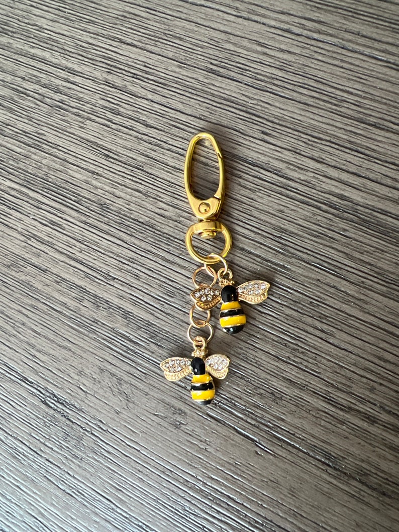Bumblebee Keychain Double Bee - Etsy