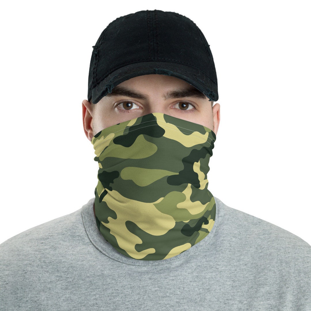Neck Gaiter Camouflage Face Mask Shield Soldier Army Unisex Face Cover ...