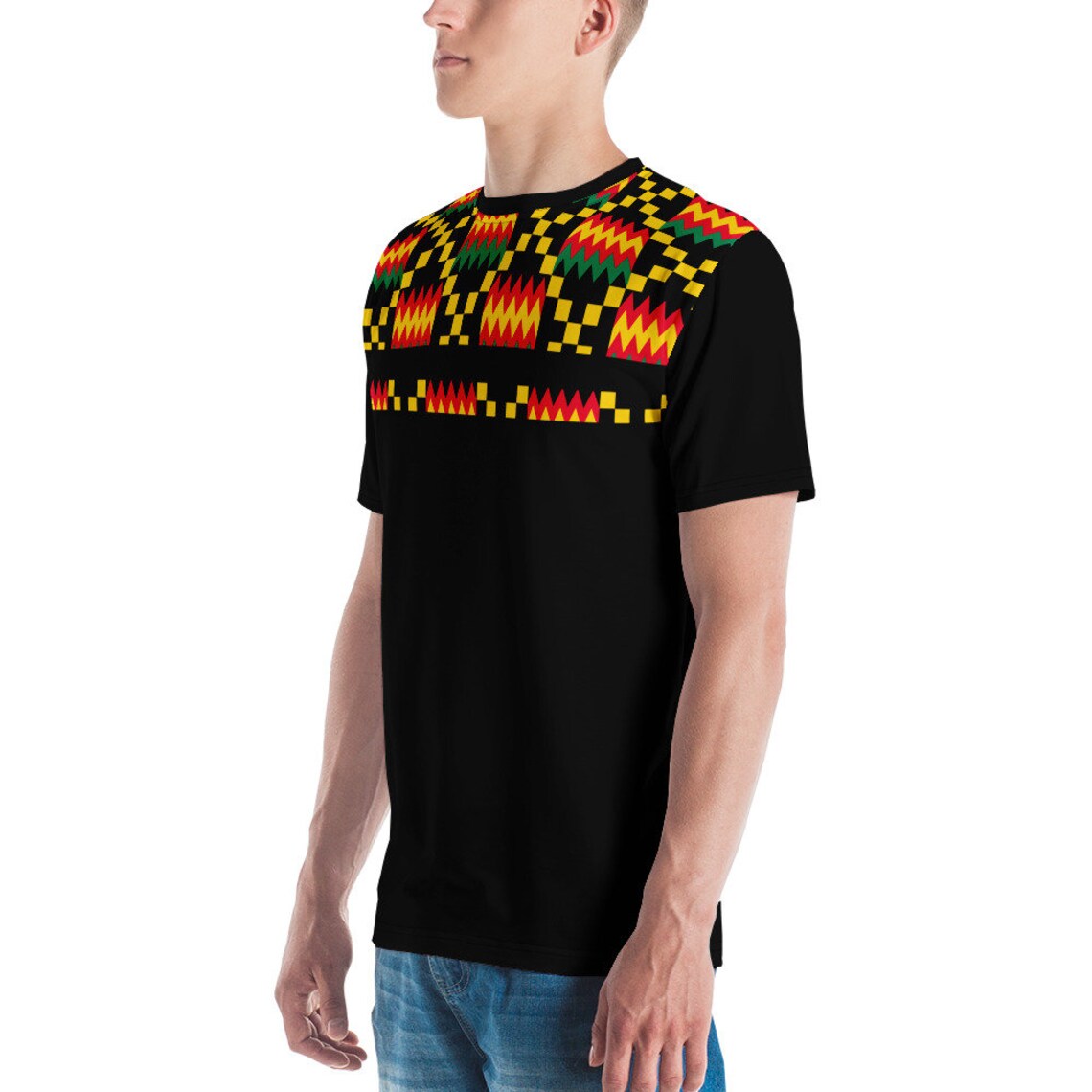 Men's T-shirt African Pattern Tribal Design, Africa Culture Diversity ...