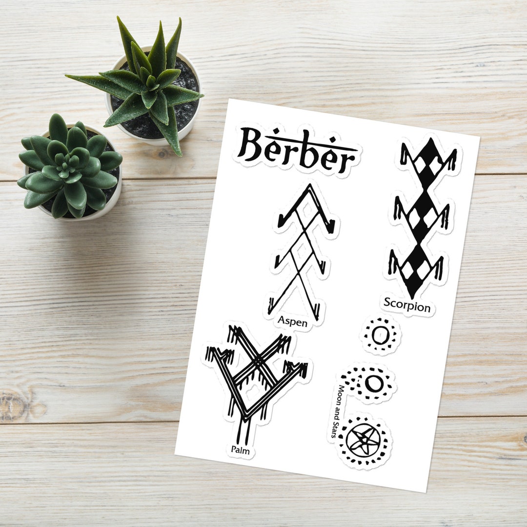 Sticker Sheet Berber Black Signs - Etsy