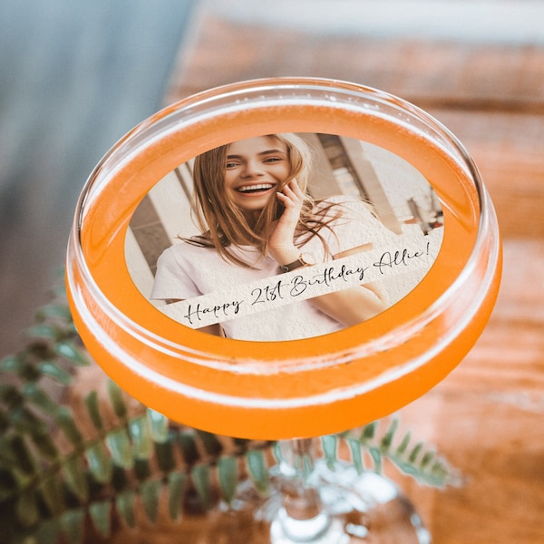 Custom Birthday Drink Toppers - Etsy