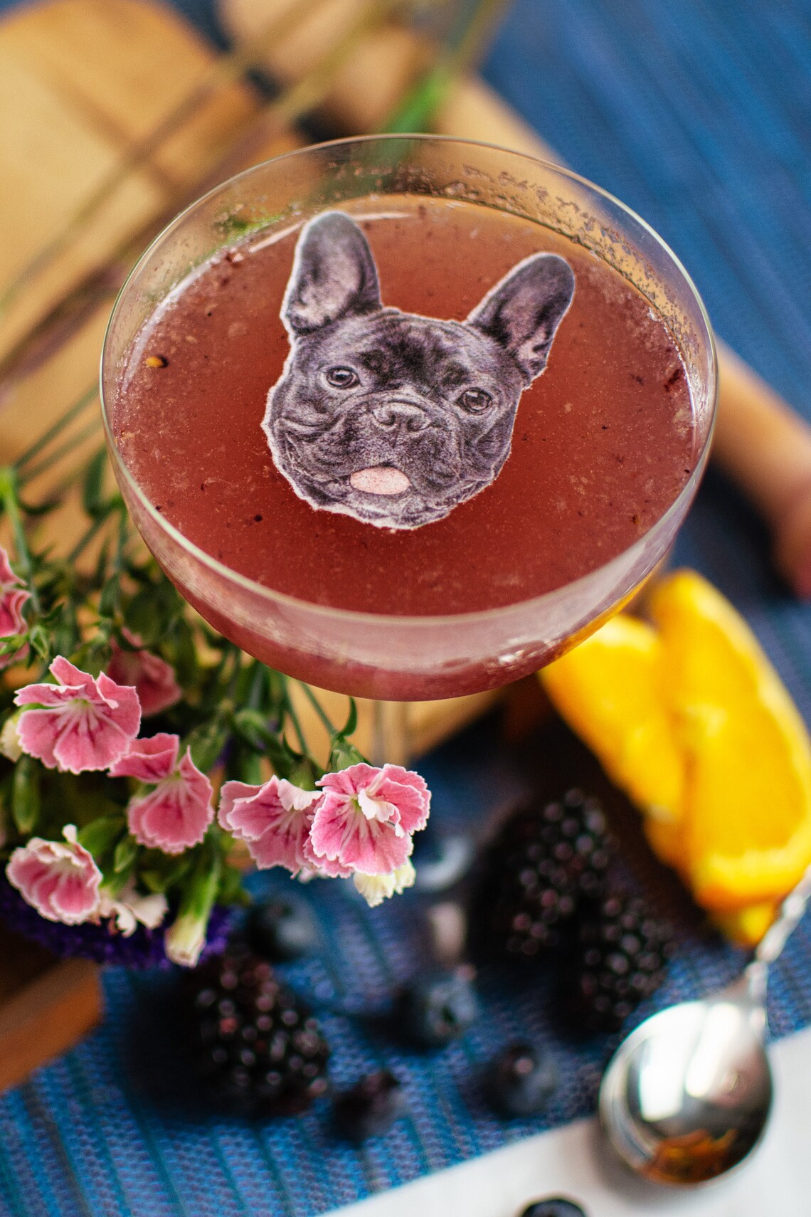Pet Portrait Cut-out Wafer Drink Topper Cocktail Topper - Etsy