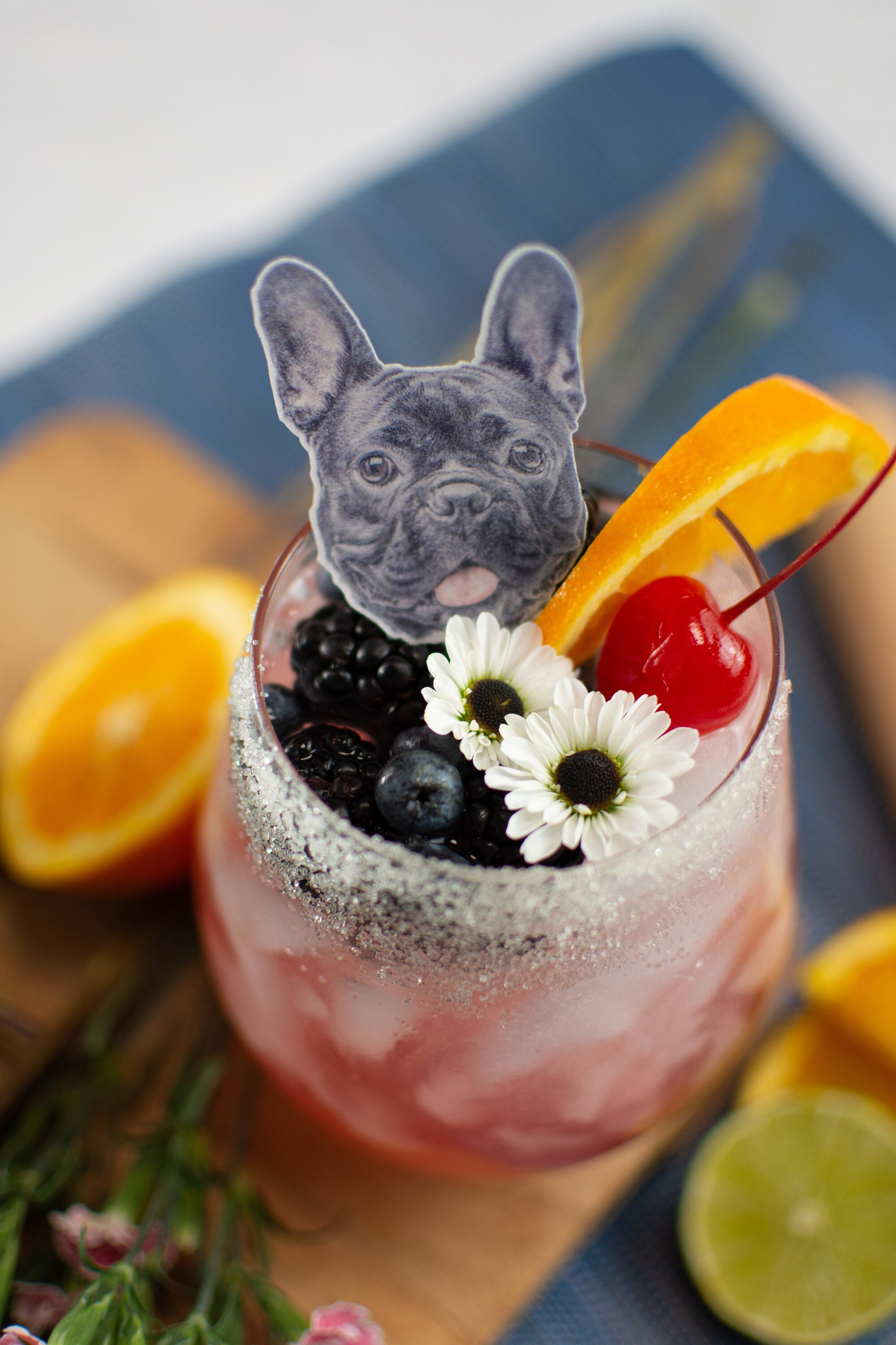 Pet Portrait Cut-out Wafer Drink Topper Cocktail Topper - Etsy