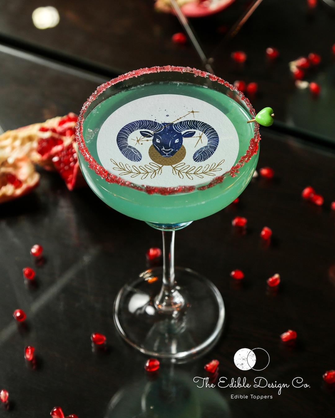 Custom ZODIAC Birthday EDIBLE Wafer Drink Topper, Cocktail Topper ...