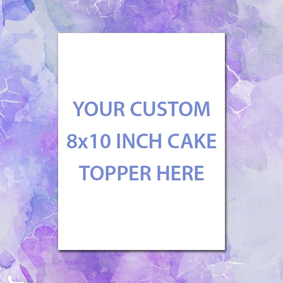 Custom Edible 8x10 Cake Topper Cake Topper Edible Cake - Etsy