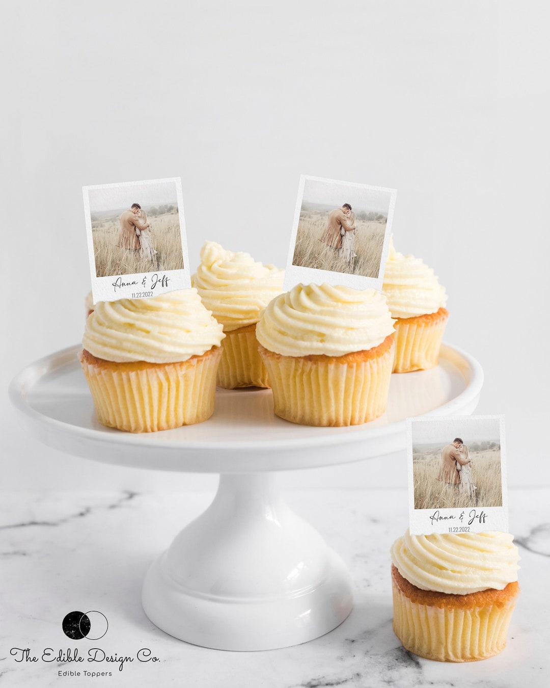 Edible Photo Cupcake Topper, Edible Image, Edible Photo, Wedding ...