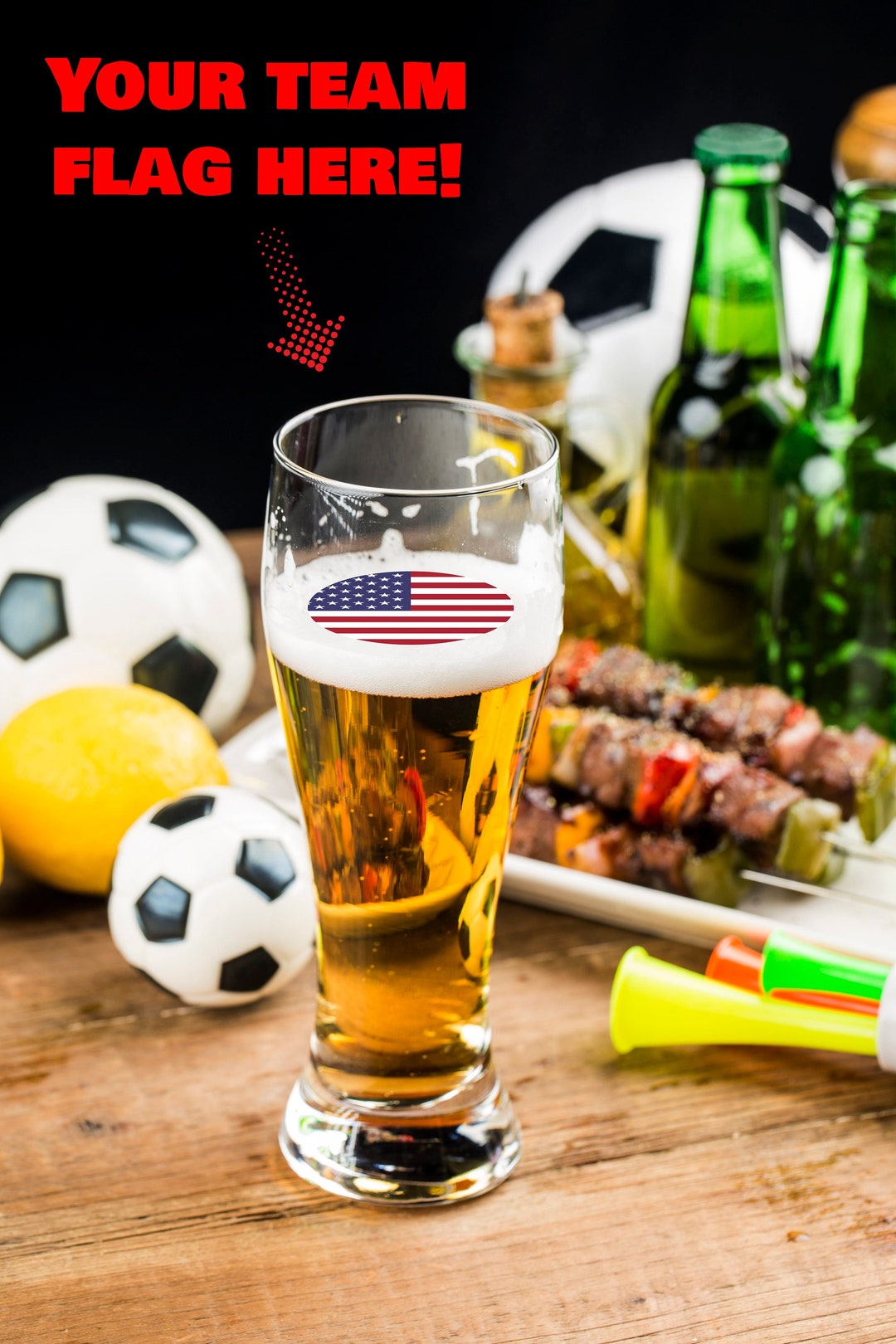 Flag Drink Toppers, Soccer Team Flags, Flags of the World Toppers ...