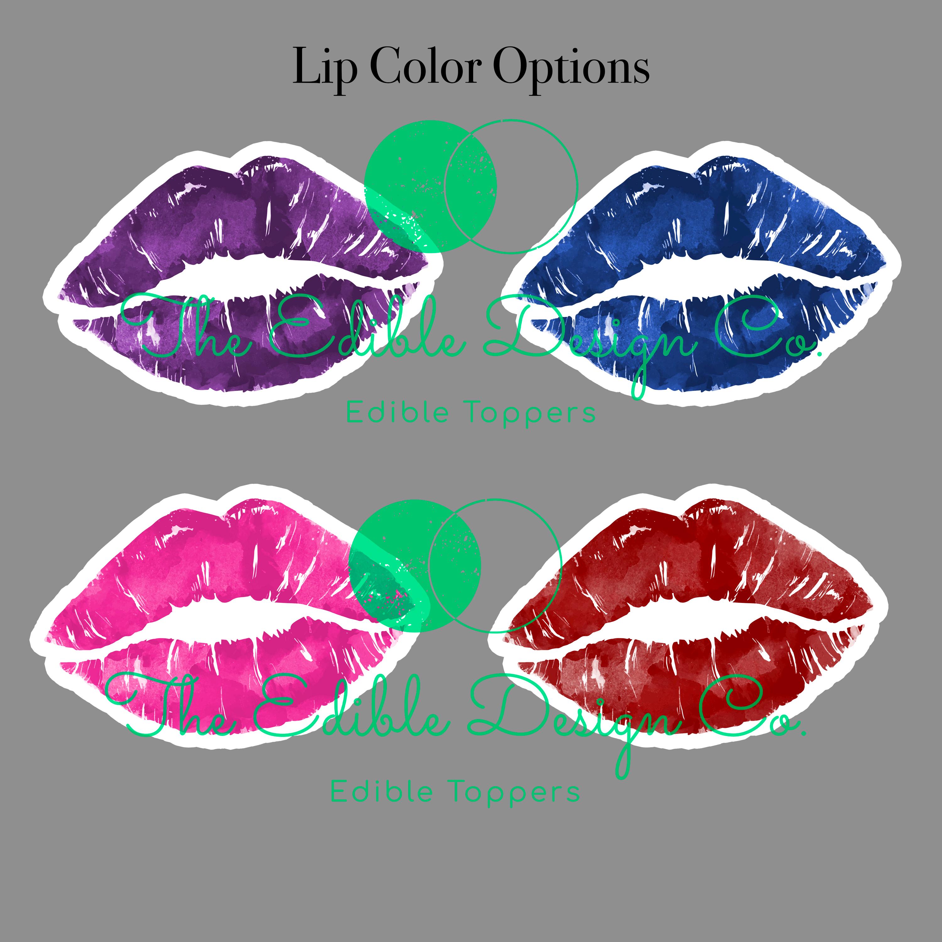 Edible Drink Toppers - CUT-OUT Red Lips Birthday Drink Garnish - Etsy