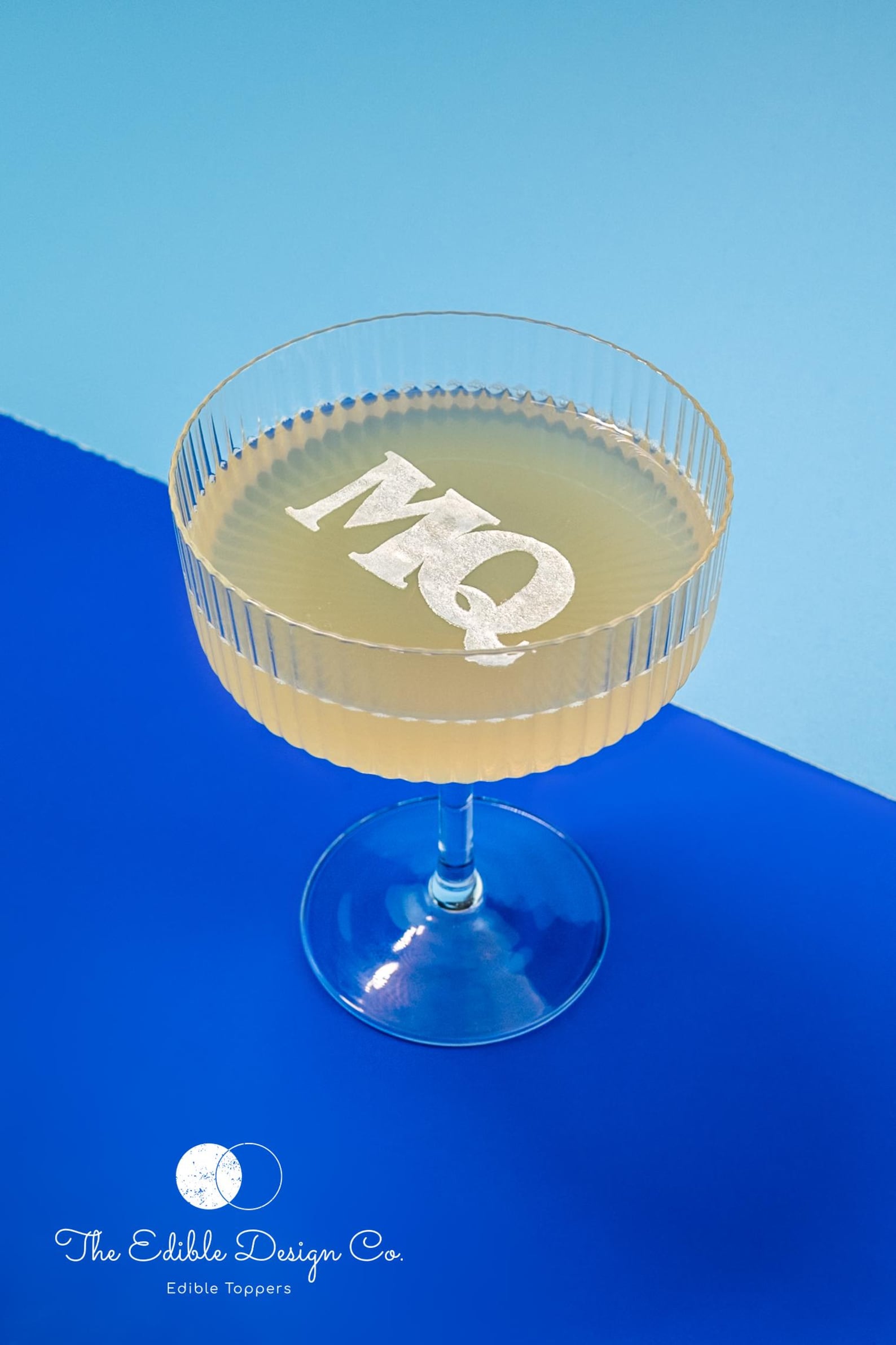 Edible Drink Toppers - Pearlescent White CUT-OUT Monogram Initials - Etsy
