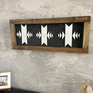 Aztec Wood Sign / Rectangle Boho Sign/ Boho Sign/ Boho Aztec Sign ...