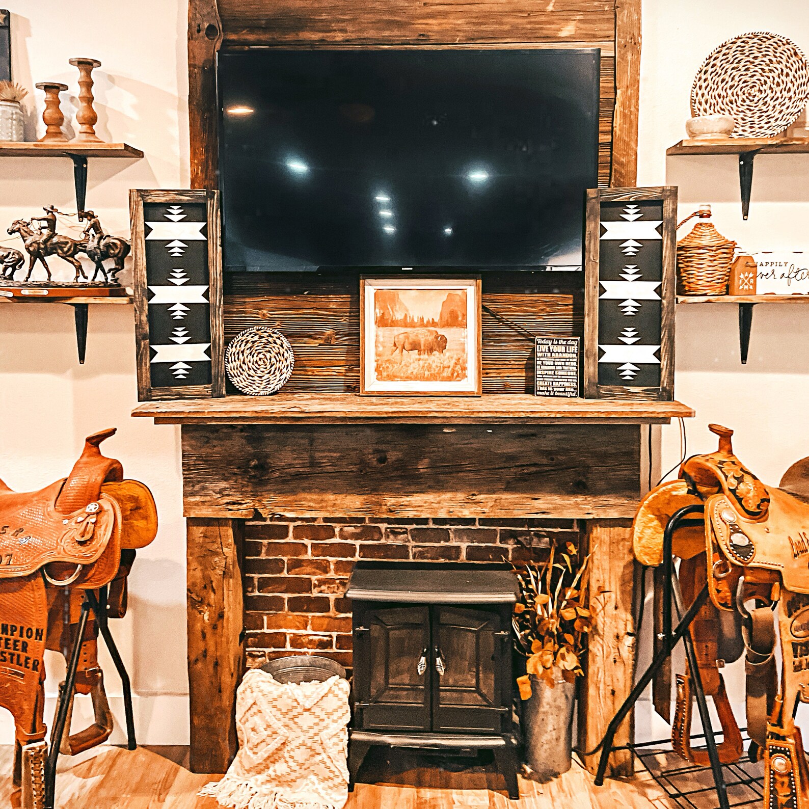 Aztec Wood Sign / Rectangle Boho Sign/ Boho Sign/ Boho Aztec Sign ...