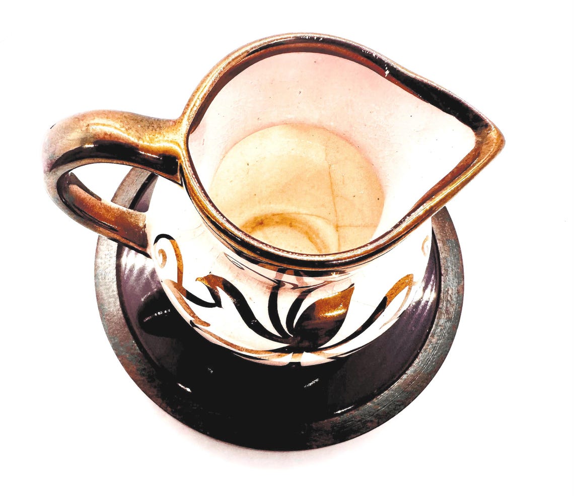Vintage Lancaster Pottery, Mini-pitcher With Silk Pouch - Etsy
