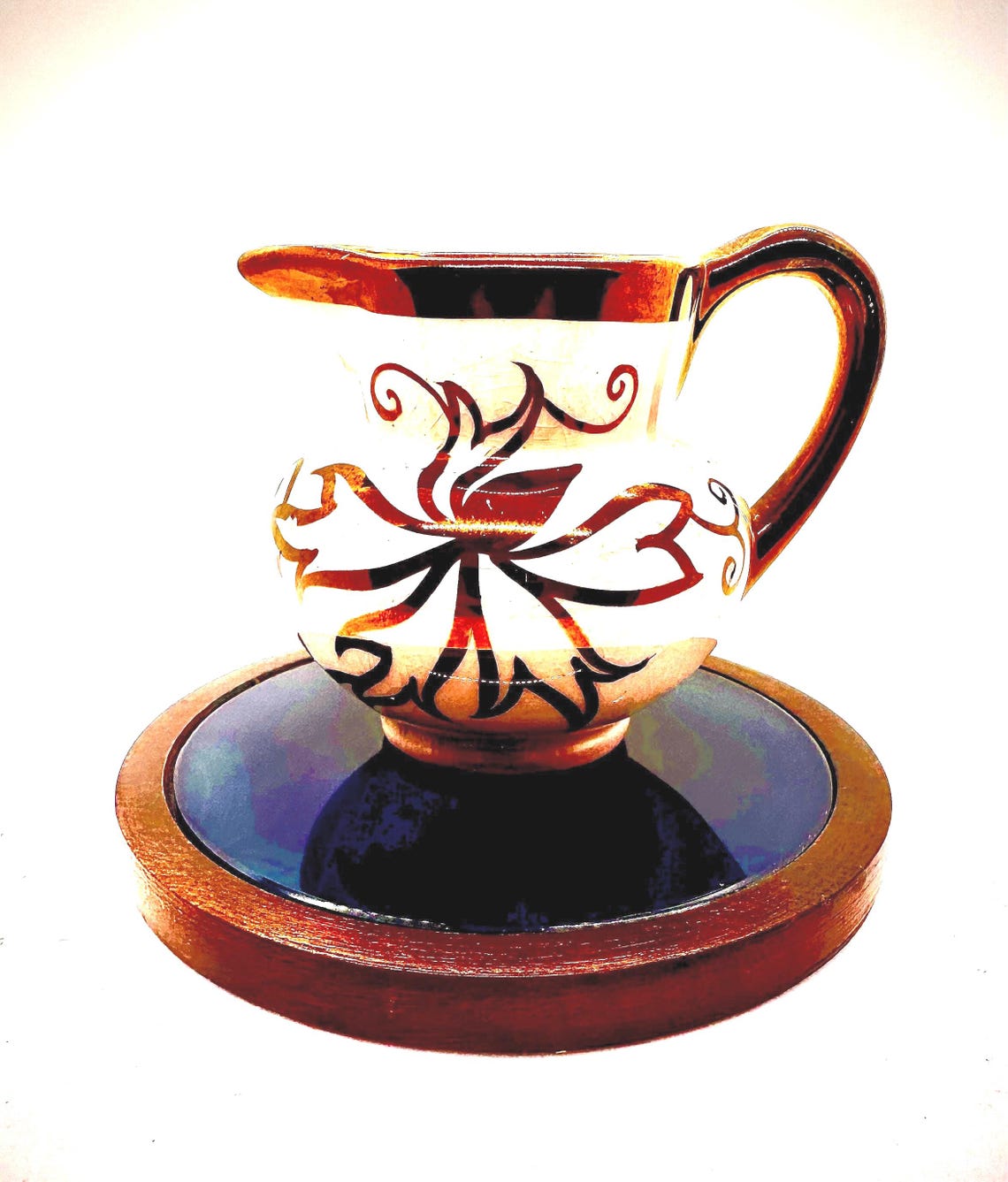 Vintage Lancaster Pottery, Mini-pitcher With Silk Pouch - Etsy