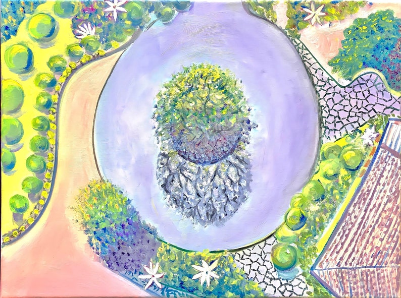 Roundabout, Original Oil Painting by Sandy Ballatore - Etsy