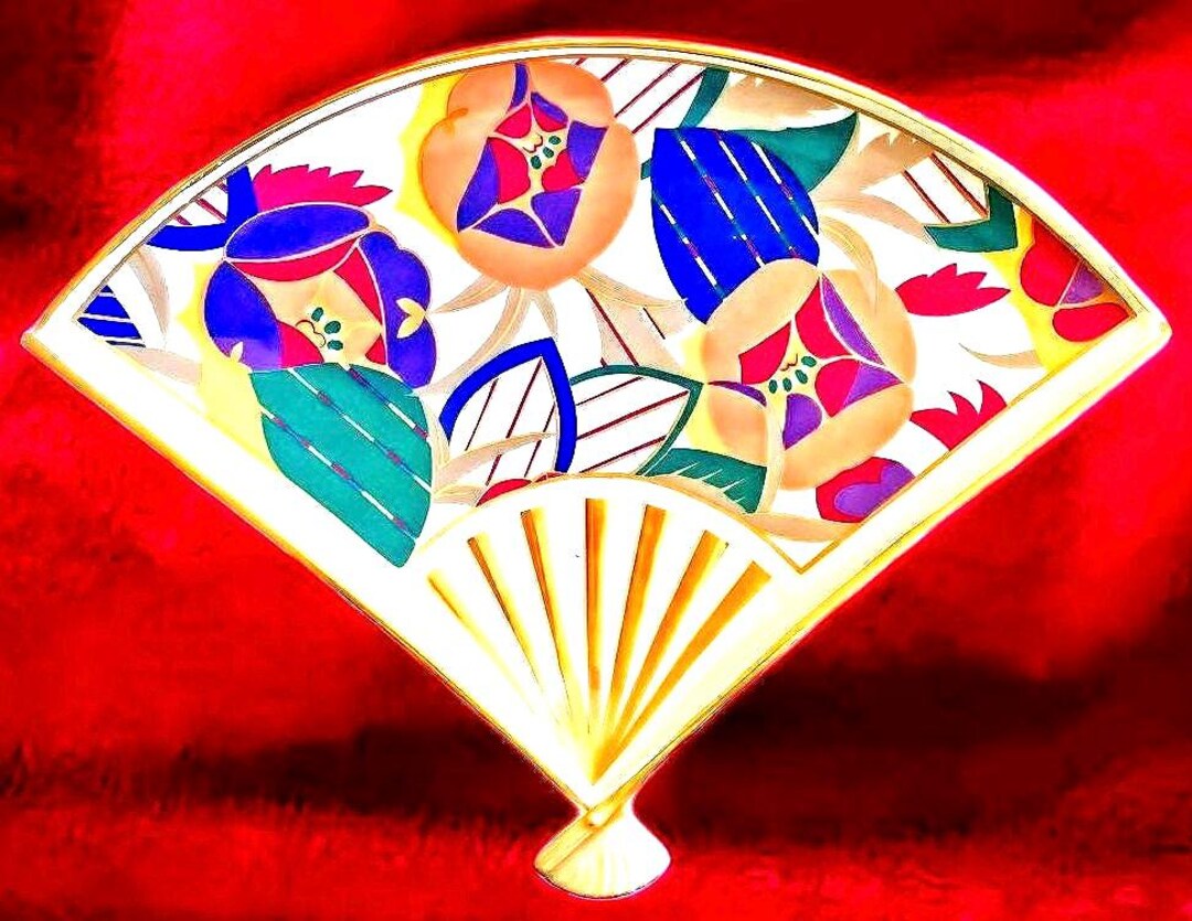 Vintage, Ceramic Fan Plate,, 8 In. X 10.5 In, by Sigma Tastesetter ...