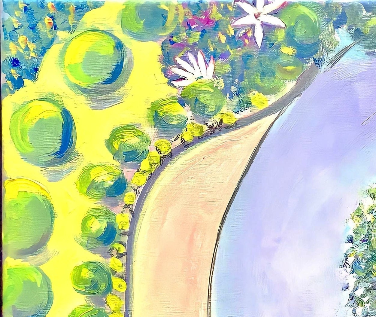 Roundabout, Original Oil Painting by Sandy Ballatore - Etsy