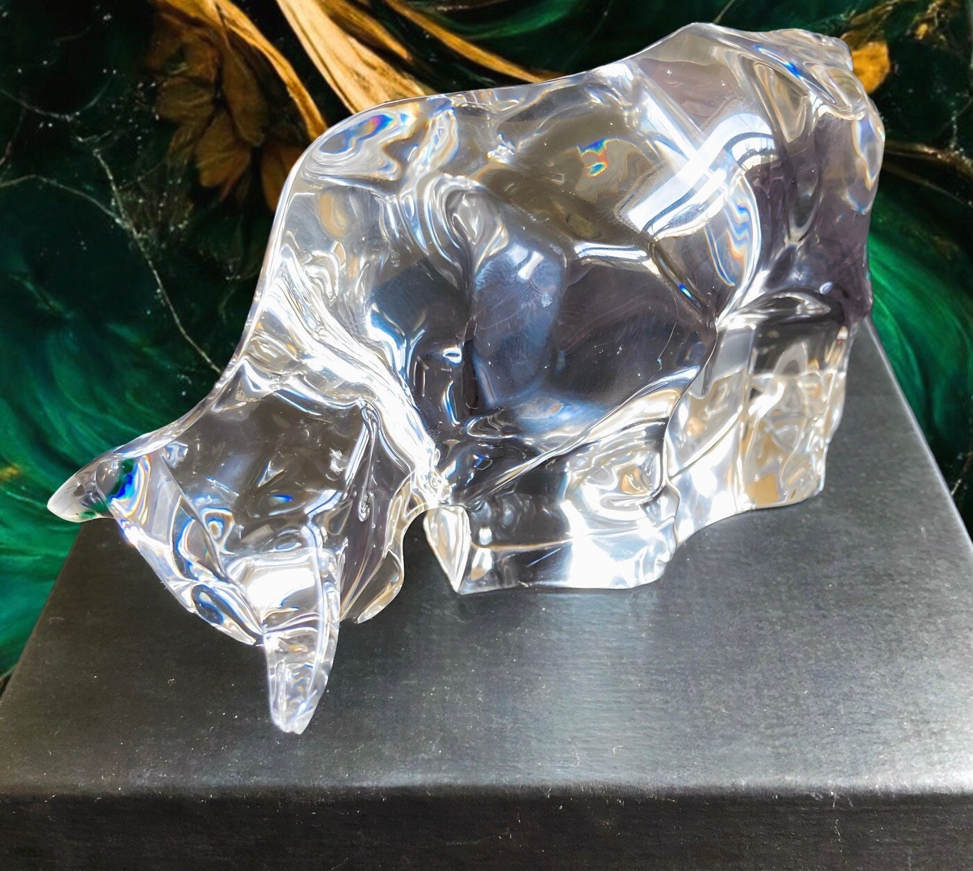 Authentic Baccarat Crystal Charging Bull Figurine 4 X 6 - Etsy