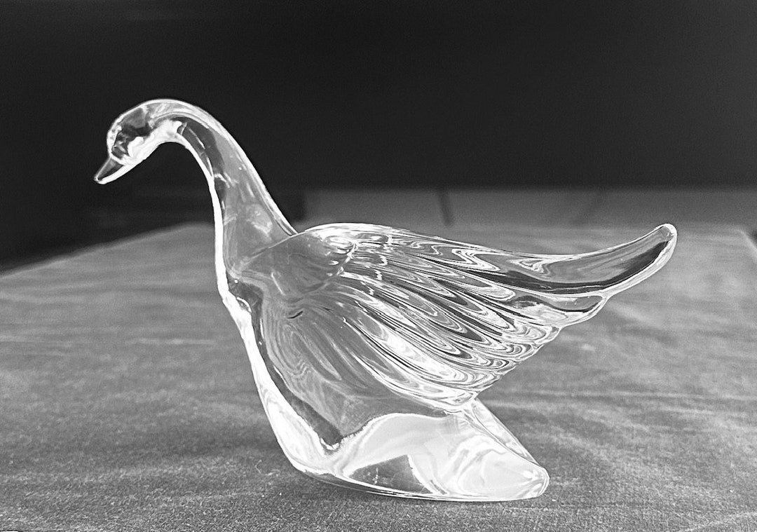 Heisey Crystal Goose Figurine, Vintage, 8 3/4 X 4 1/2 Inches - Etsy