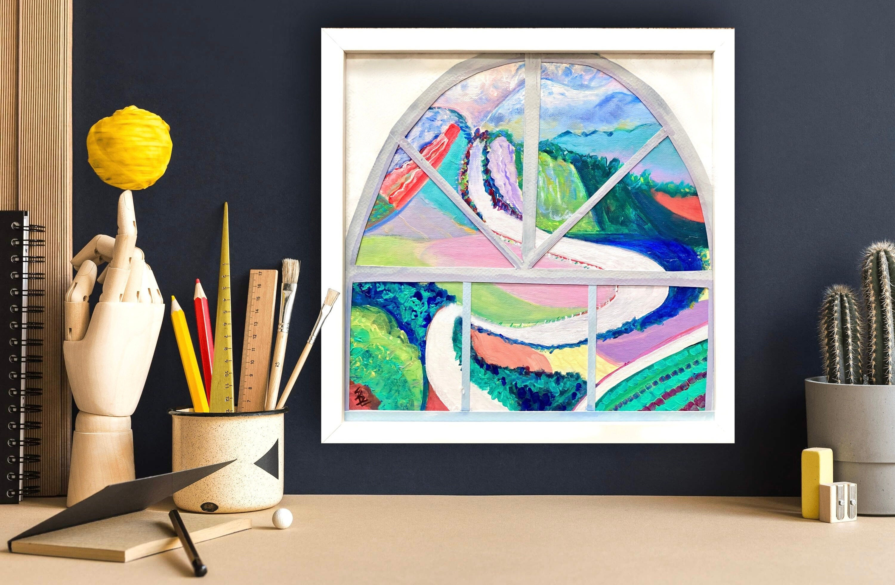 Windowscape, Original Oil Painting on Board by Sandy Ballatore - Etsy