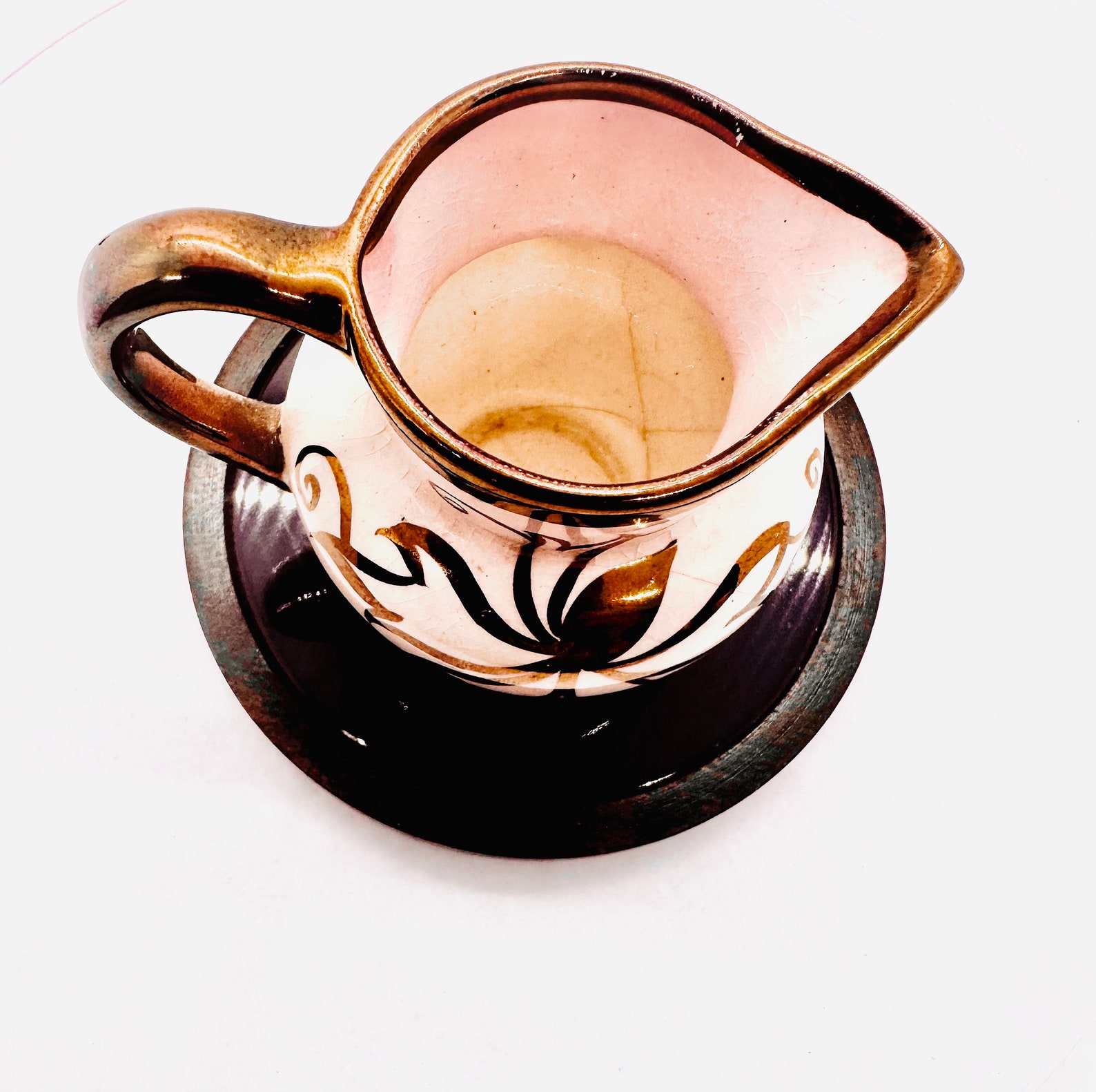 Vintage Lancaster Pottery, Mini-pitcher With Silk Pouch - Etsy