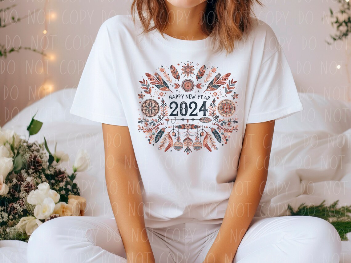 Happy New Year Png 2024 Png Boho New Year Boho Clip Art - Etsy