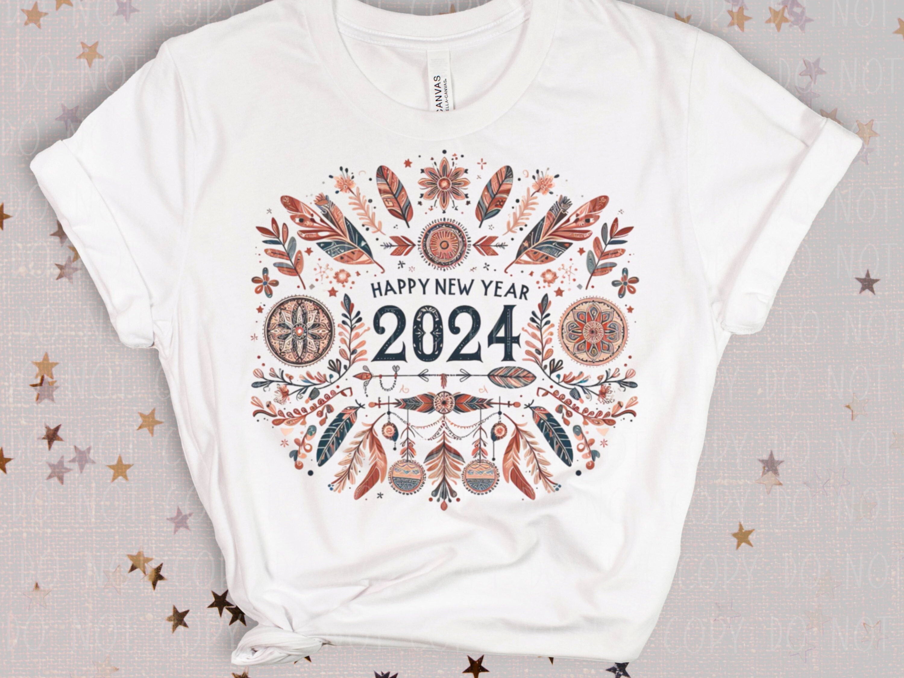 Happy New Year Png 2024 Png Boho New Year Boho Clip Art - Etsy