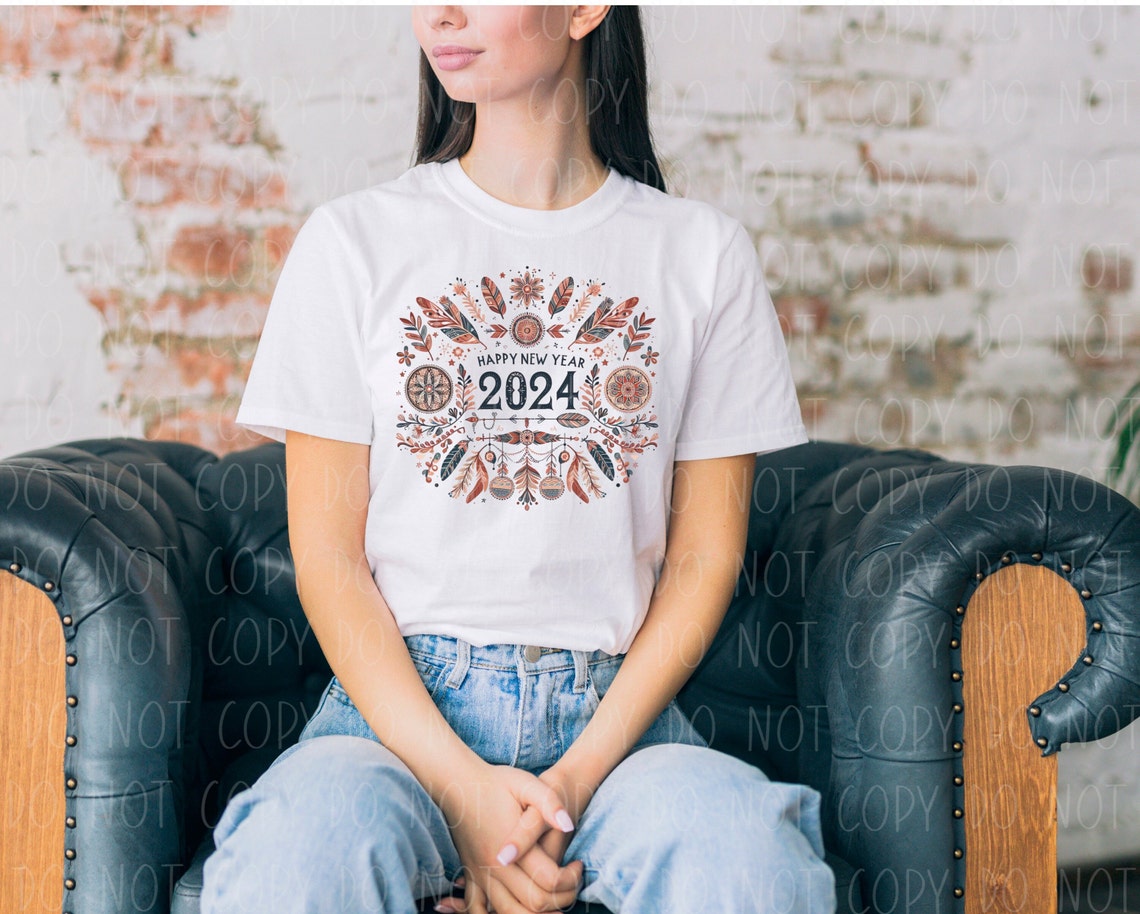 Happy New Year Png 2024 Png Boho New Year Boho Clip Art - Etsy