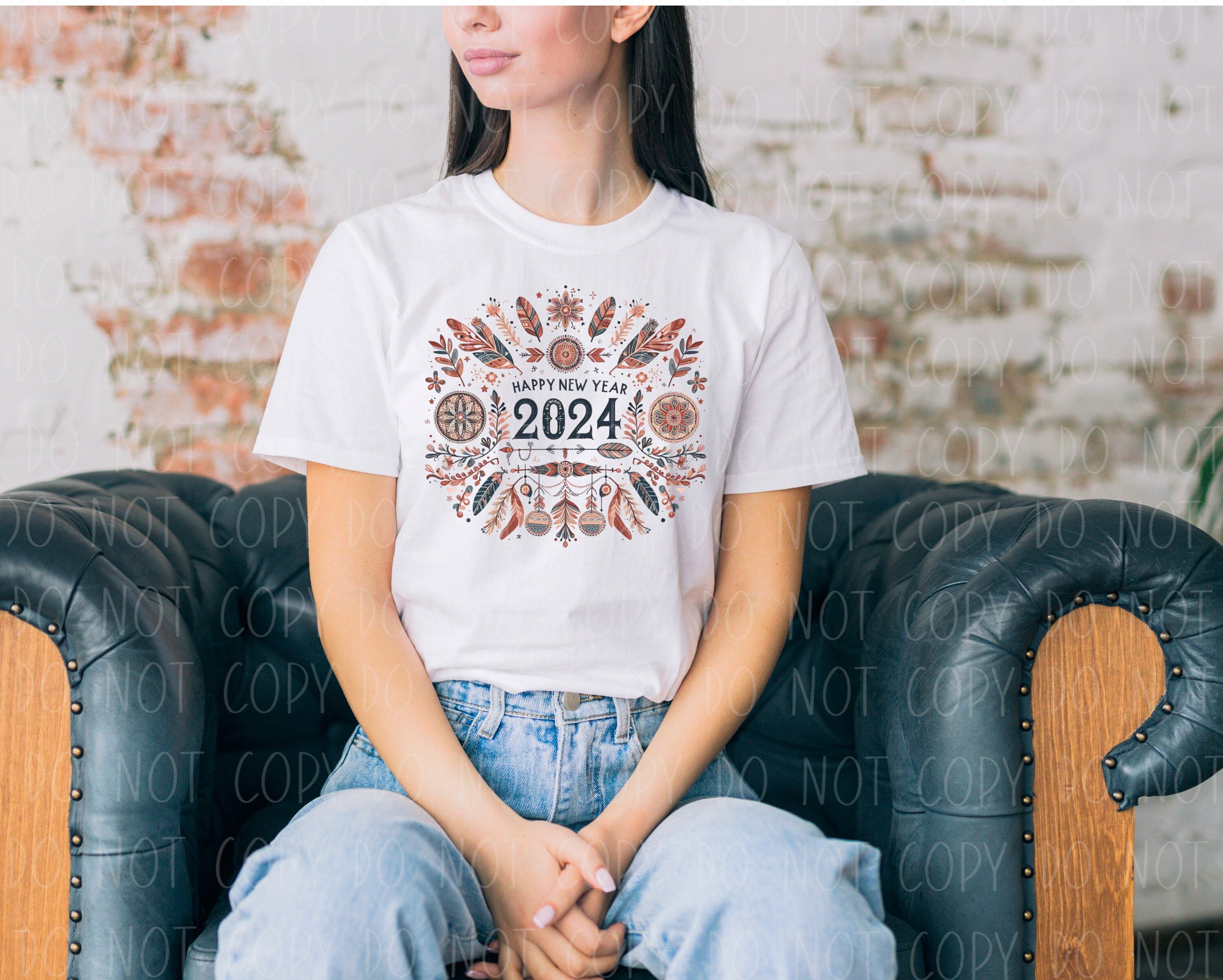 Happy New Year Png 2024 Png Boho New Year Boho Clip Art - Etsy