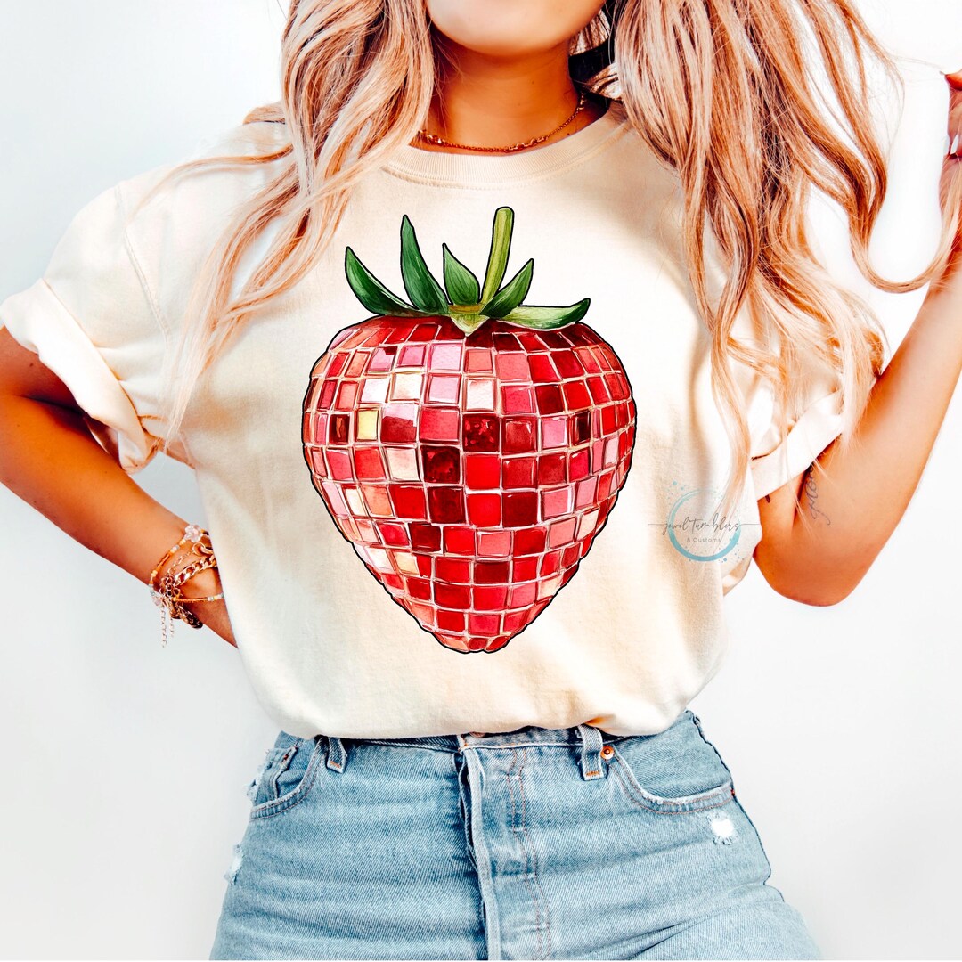 Disco Strawberry PNG: Summer Sublimation Design (digital Download) - Etsy