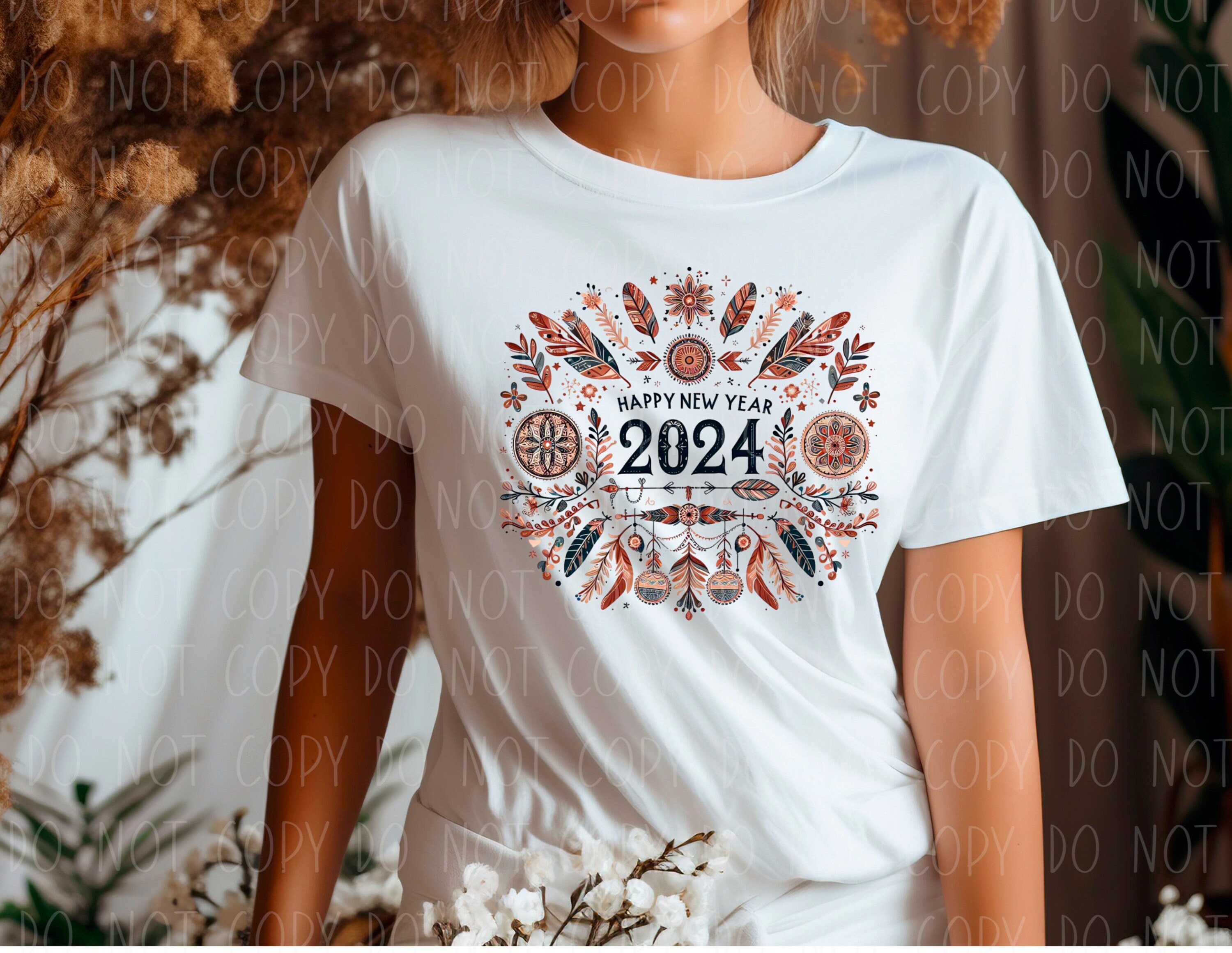 Happy New Year Png 2024 Png Boho New Year Boho Clip Art - Etsy