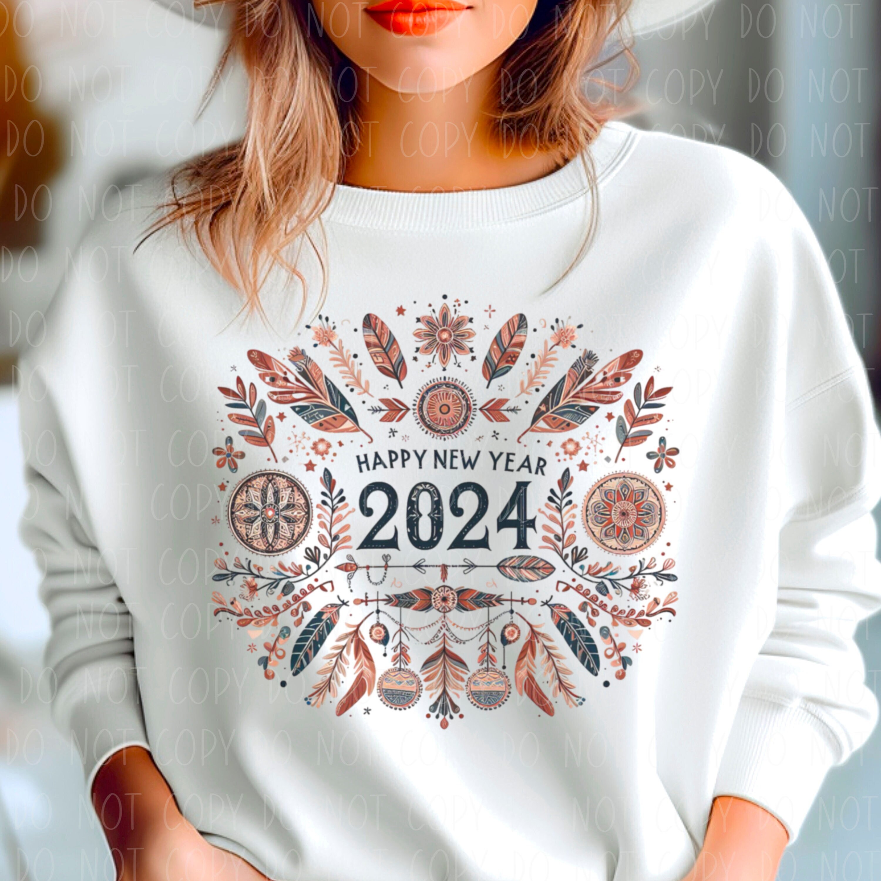 Happy New Year Png 2024 Png Boho New Year Boho Clip Art - Etsy