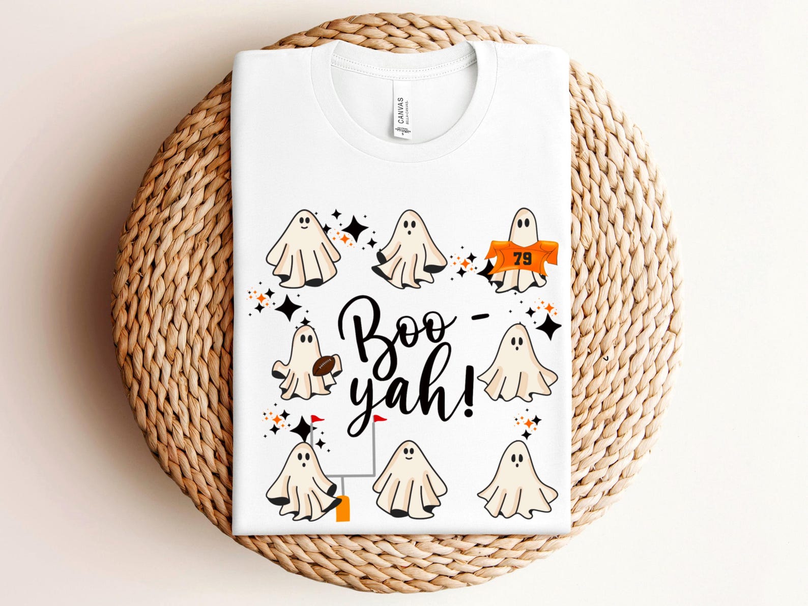 Spooky Football Ghost PNG Clipart: Halloween Sports Design (digital ...