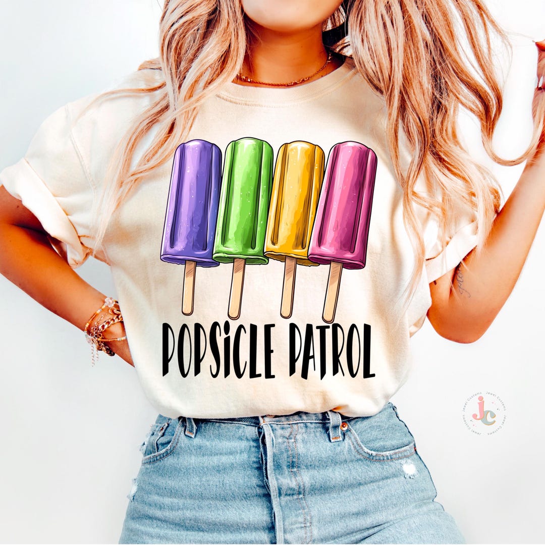 Popsicle Patrol Clipart: Summer Shirt Design, 4th of July (digital ...