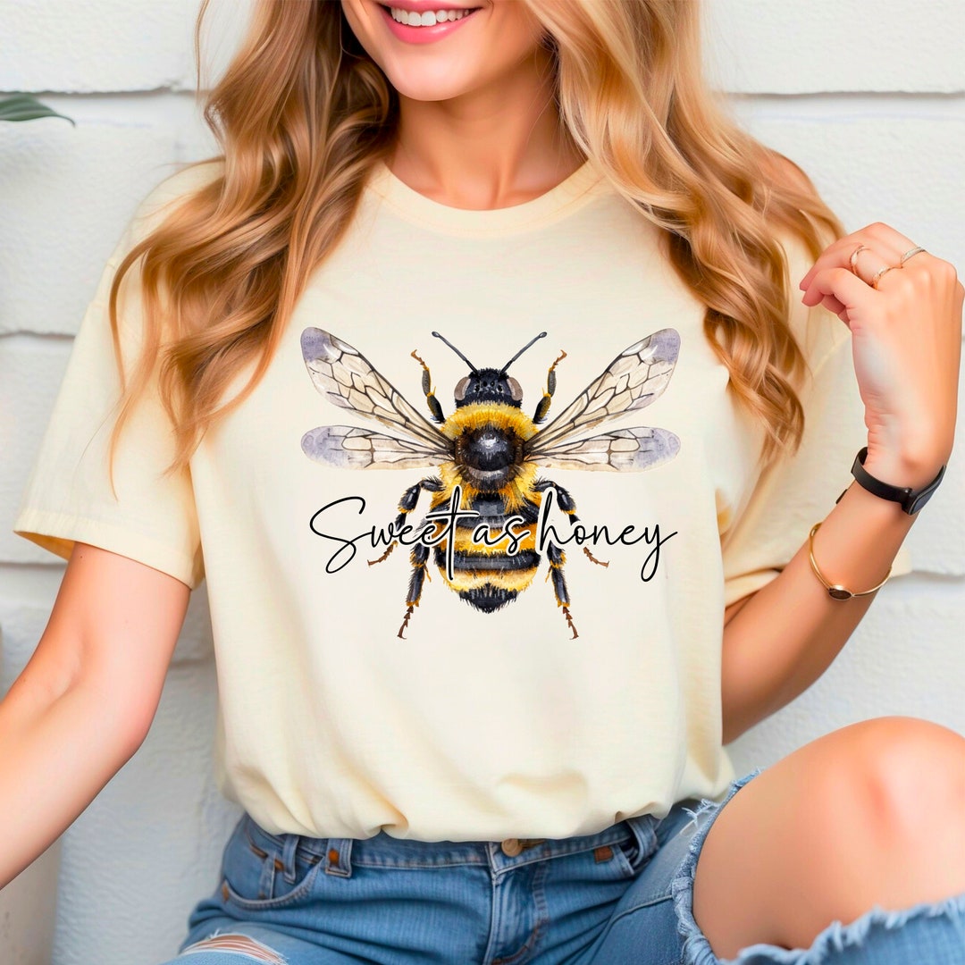 Sweet as Honey PNG, Bee Sublimation Design, Watercolor Clipart, Summer ...