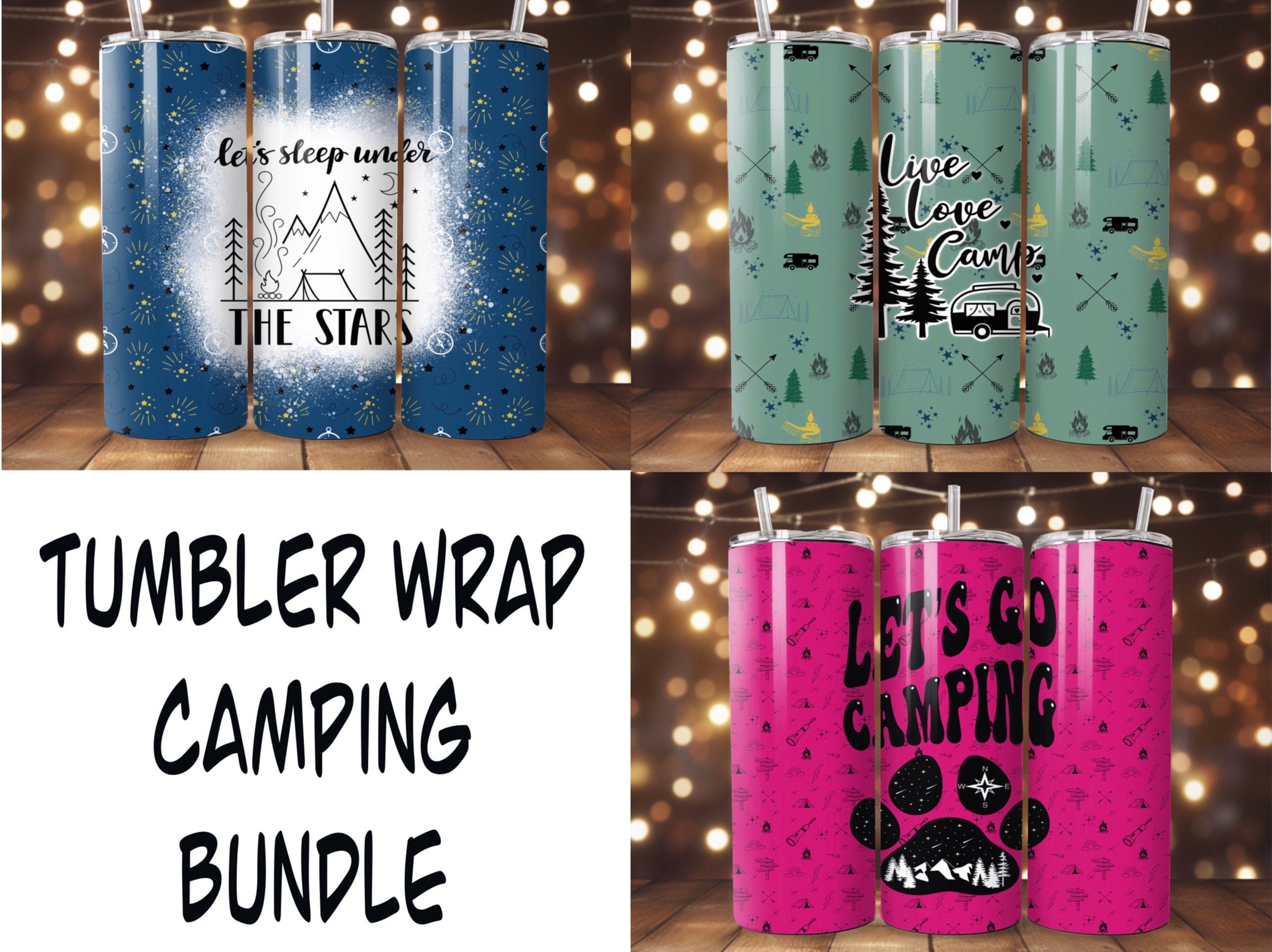 Tumbler Wrap Camping Bundle Camping Png Tumblers for Men Png Bundle - Etsy