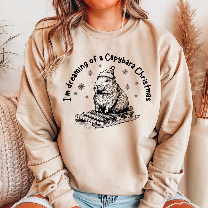 Capybara Christmas Png, Printable, PDF, JPEG, Holiday Clipart, I’m ...