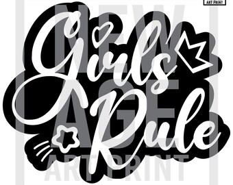 Girls Rule Png - Etsy