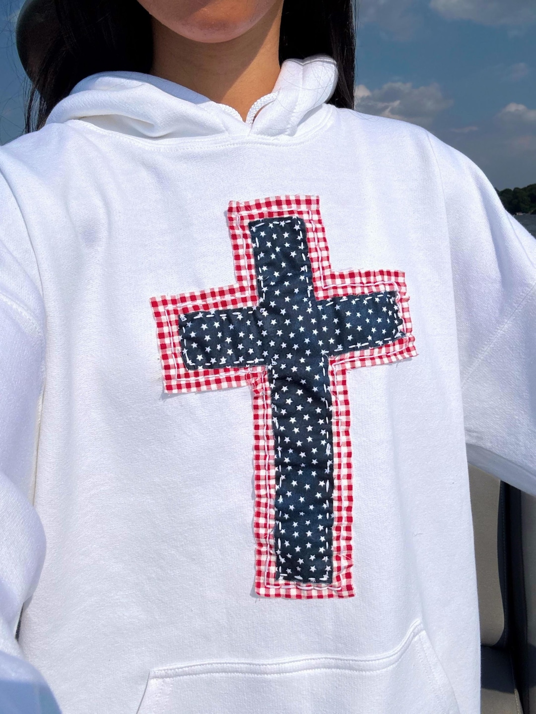 USA Cross Patchwork Hoodie | Limited Edition - Etsy