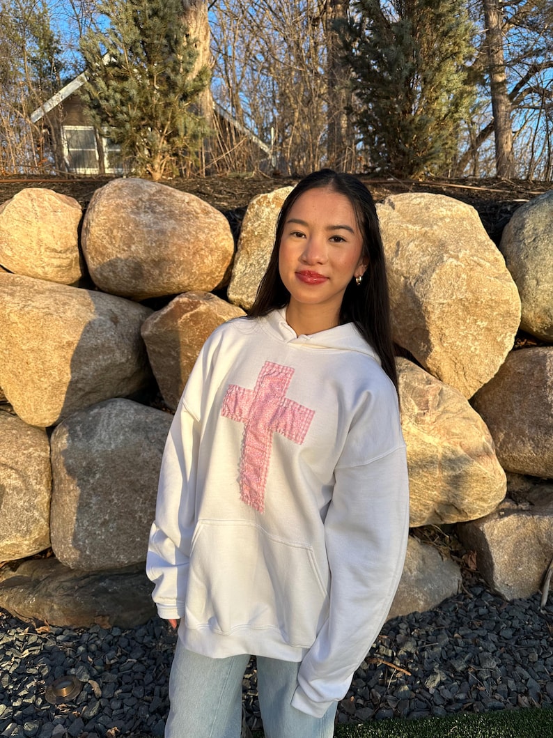 Cross Patchwork Hoodie - Etsy