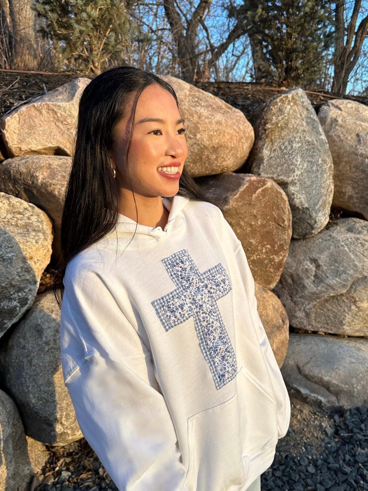 Cross Patchwork Hoodie - Etsy Canada